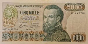 Billete de Banco: 5,000 Francs (Bélgica(1961-1977 Issue) Wor:P-137a.8