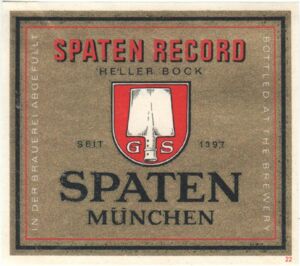 Drink Label: Spaten Record heller Bock (Spaten-Franziskaner-Bräu GmbH ...