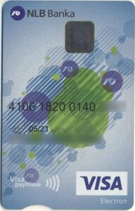 Bank Card: VISA Electron (NLB Bank, MontenegroCol:ME-VE-0001
