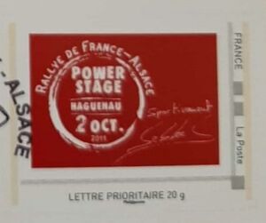 Stamp: Power Stage Rallye France Alsace Haguenau (France: Personalized ...