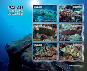 Stamp: Different Groupers (Palau(Different Groupers) Mi:PW 4190-4195KB ...
