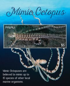 Stamp: Mimic Octopus (Thaumoctopus mimicus) (Palau(Mimic Octopus) Mi:PW ...