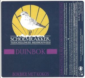 Drink Label: Duinbok - Bokbier met Kokos (Terschellinger Bierbrouwerij ...