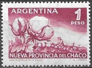 Stamp: Chaco - Cotton Flower (Argentina(New Argentine Provinces) Mi:AR ...