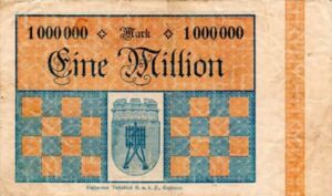 Banknote: 1 Million Mark (German Notgeld(Cuxhaven) Kel:945b