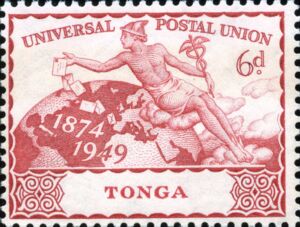 Stamp: 75th Anniversary of Universal Postal Union (UPU) (Tonga(75th ...