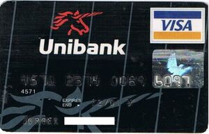 Bank Card: Unibank (Unibank, DenmarkCol:DK-VI-0027.01