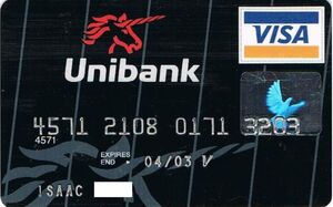 Bank Card: Unibank (Unibank, DenmarkCol:DK-VI-0027.02