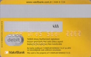 Bank Card: Vakıfbank - Bankomat (VakifBank, Türkiye (Turkey)Col:TR-MC-0478