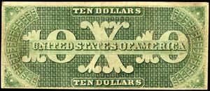 Banknote: 10 Dollars (United States of America(1861 Demand notes Series ...