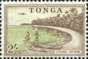Stamp: Lifuka, Haʻapai (Tonga(Definitives 1953: Queen Sālote Tupou III ...