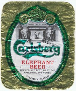 Drink Label: Elephant Beer (Carlsberg Bryggerierne, DenmarkCol:DK-BEER ...