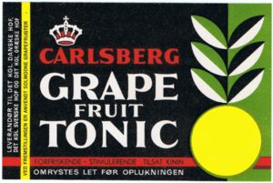 Drink Label: Grape fruit Tonic (Carlsberg Bryggerierne, DenmarkCol:DK ...