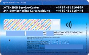 Bank Card: Sparkasse-Forchheim-MC-X-TENSION (Sparkasse Forchheim ...