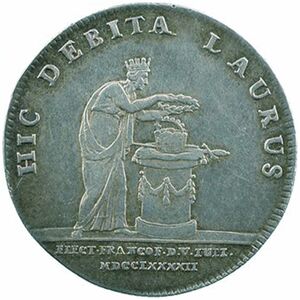 Token: Franciscus II Romanorum Imperator / Hic Debita Laurus (Austro ...