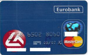 Bank Card: Eurobank MasterCard (EFG Eurobank Ergasias S.A., GreeceCol ...