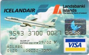 Bank Card: Landsbanki Islands - ICELANDAIR (Landsbankinn, IcelandCol:IS ...