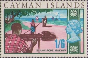 Stamp: Rope Making (Cayman Islands) (Local Scenes) Mi:KY 221,Sn:KY 220 ...