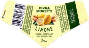 Drink Label: Birra Moretti Limone (Birra Moretti, ItalyCol:IT-BEER-000313