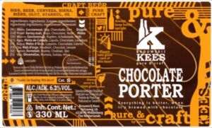 Drink Label: Kees Chocolate Porter (Brouwerij Kees, NetherlandsCol:NL ...