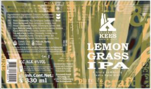 Drink Label: Lemon Grass IPA (Brouwerij Kees, NetherlandsCol:NL-BEER-025941