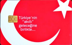 Phonecard: Turkish flag (example) 4 (Turk Telekom, Türkiye (Turkey)(TT ...