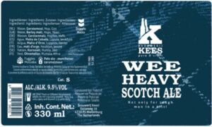 Drink Label: Wee Heavy Scotch Ale (Brouwerij Kees, NetherlandsCol:NL ...