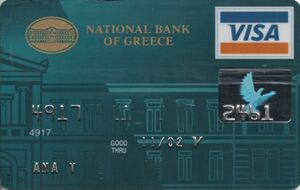 Bank Card: National Bank of Greece VISA (09/00) (National Bank of ...