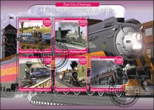 Stamp: Steam Locomotives of the United States (Madagascar: Illegal ...
