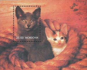 Stamp: Cats (Russia, Mordovia: Illegal Stamps(Russia : Mordovia) Col:RU ...