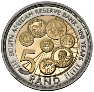 Coin: 5 Rand (100th Anniversary of the South African Reserve Bank ...