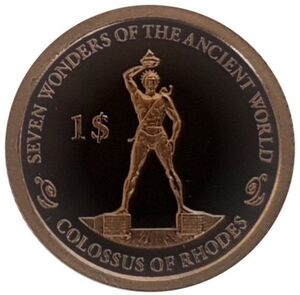 Coin: 1 Dollar (Colossus of Rhodes) (Solomon Islands(2007~2013 - Seven ...