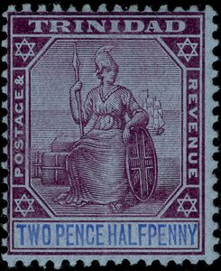 Stamp: Seated Britannia (Trinidad(Seated Britannia Definitives 1896 ...