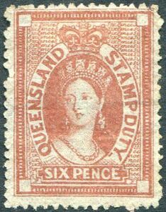 Stamp: Queen Victoria (1819-1901) and Stamp Duty (Queensland(Stamp Duty ...