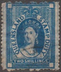 Stamp: Queen Victoria (1819-1901) and Stamp Duty (Queensland(Stamp Duty ...