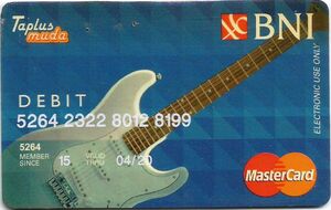 Bank Card: Taplus Muda Blue (Bank BNI, Indonesia) Col:ID-MC-0074.02
