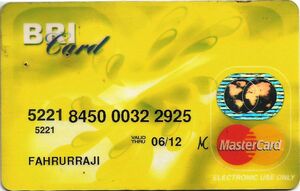 Bank Card: BRI Card (PT Bank Rakyat Indonesia, IndonesiaCol:ID-MC-0078.03