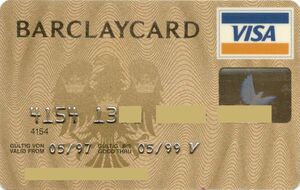 Bank Card: Barclaycard Visa Gold GD (BARCLAYS BANK PLC, Germany ...