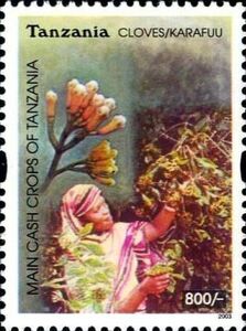 Stamp: Cloves (Syzygium aromaticum) (Tanzania(Crops) Mi:TZ 4096,Sn:TZ ...