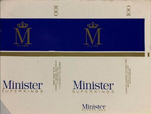 Cigarette Pack: Minister SuperKings (ParaguayCol:PY-CT-0203