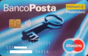 Tarjeta de Banco: Maestro BancoPosta (Poste Italiane, ItaliaCol:IT-MS ...