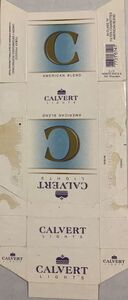 Cigarette Pack: Calvert Lights (ParaguayCol:PY-CT-0220