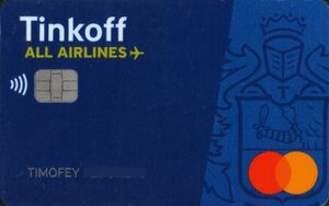 Bank Card: Tinkoff All Airlines (Tinkoff Credit Systems, RussiaCol:RU ...