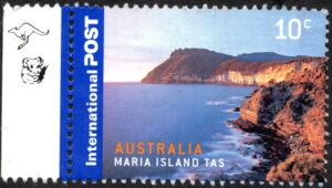 Stamp: Maria Island, Tasmania - 6th Reprint - 1 Koala & kangaroo ...