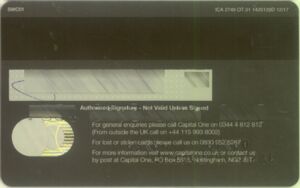 Bank Card: Capital One Credit (Capital One Bank, United Kingdom of ...