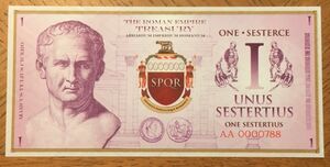 Banknote: 1 Sesterce (Fantasy Issues(Italy) Col:FANT-IT-ROM-1