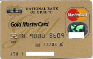 Bank Card: NATIONAL BANK OF GREECE Gold MasterCard MasterCard (National ...