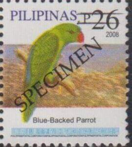 Stamp: Blue-backed Parrot (Tanygnathus sumatranus) (PhilippinesMi:PH ...