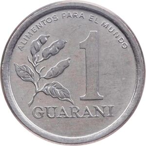 Moneda: 1 Guaraní (Paraguay(1944~Hoy - República (Guaraní) Circulación ...