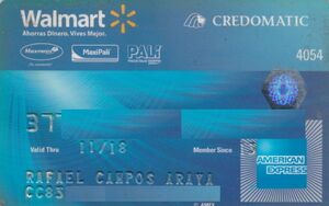 Bank Card: Walmart (Credomatic, Costa RicaCol:CR-AE-0002